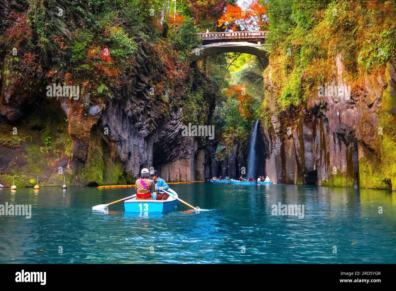 Miyazaki, Japan - Nov 24 2022: Takachiho Gorge is a narrow chasm cut ...
