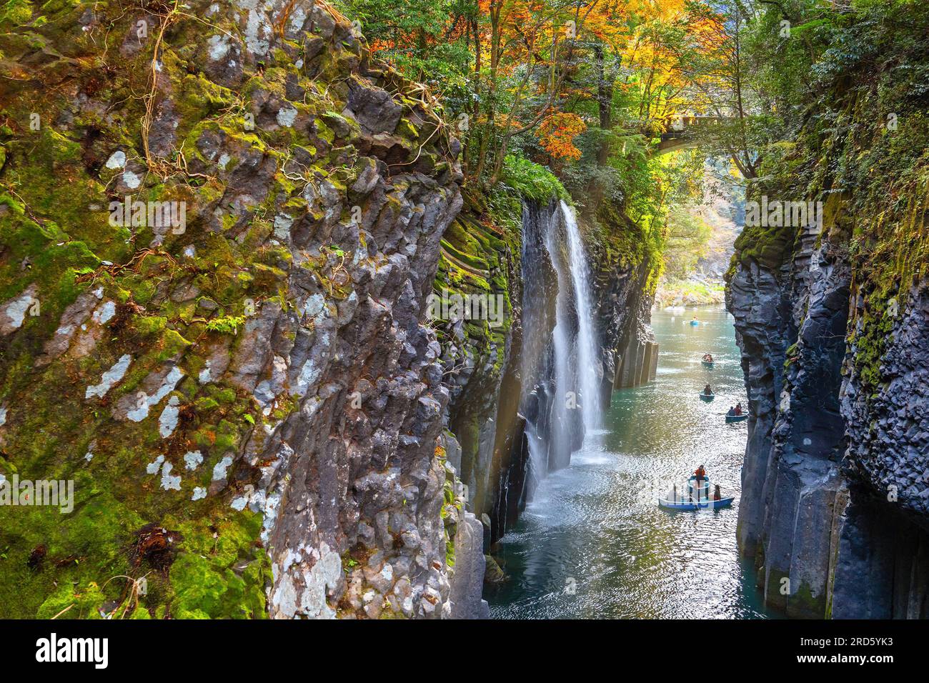 Miyazaki, Japan - Nov 24 2022: Takachiho Gorge is a narrow chasm cut ...