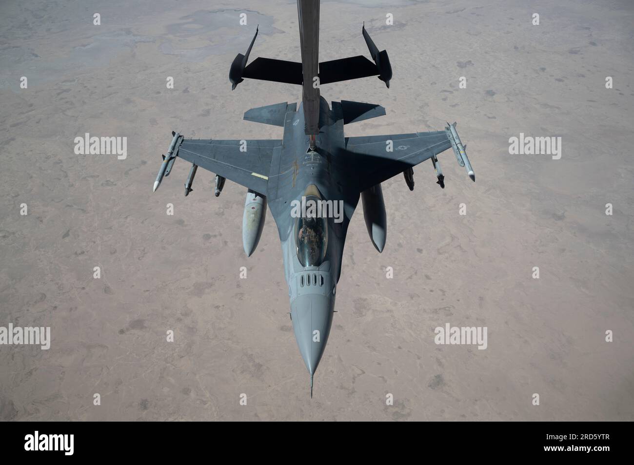 A U.S. Air Force F-16C Fighting Falcon, 457th Expeditionary Fighter ...