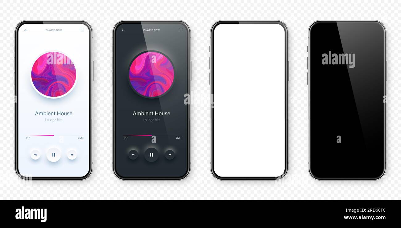 Online audio player user interface, smartphone app UI design. Music ...