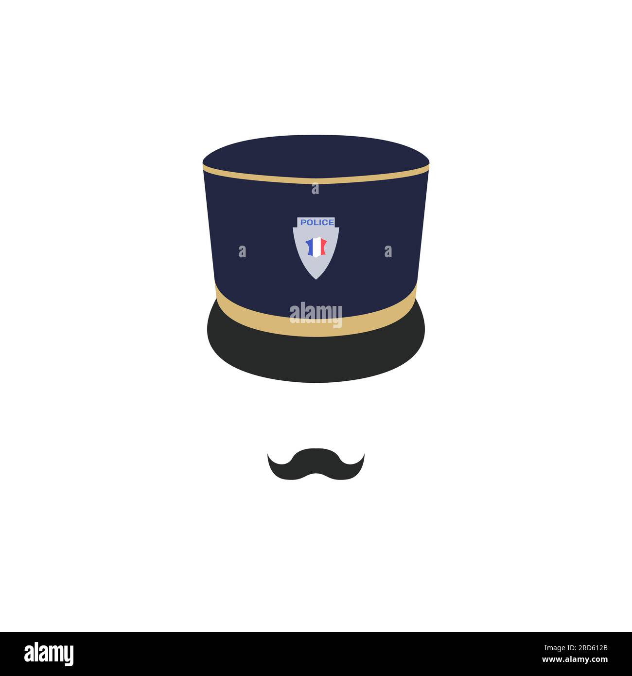 French police officer on white background Stock Vector Image & Art - Alamy