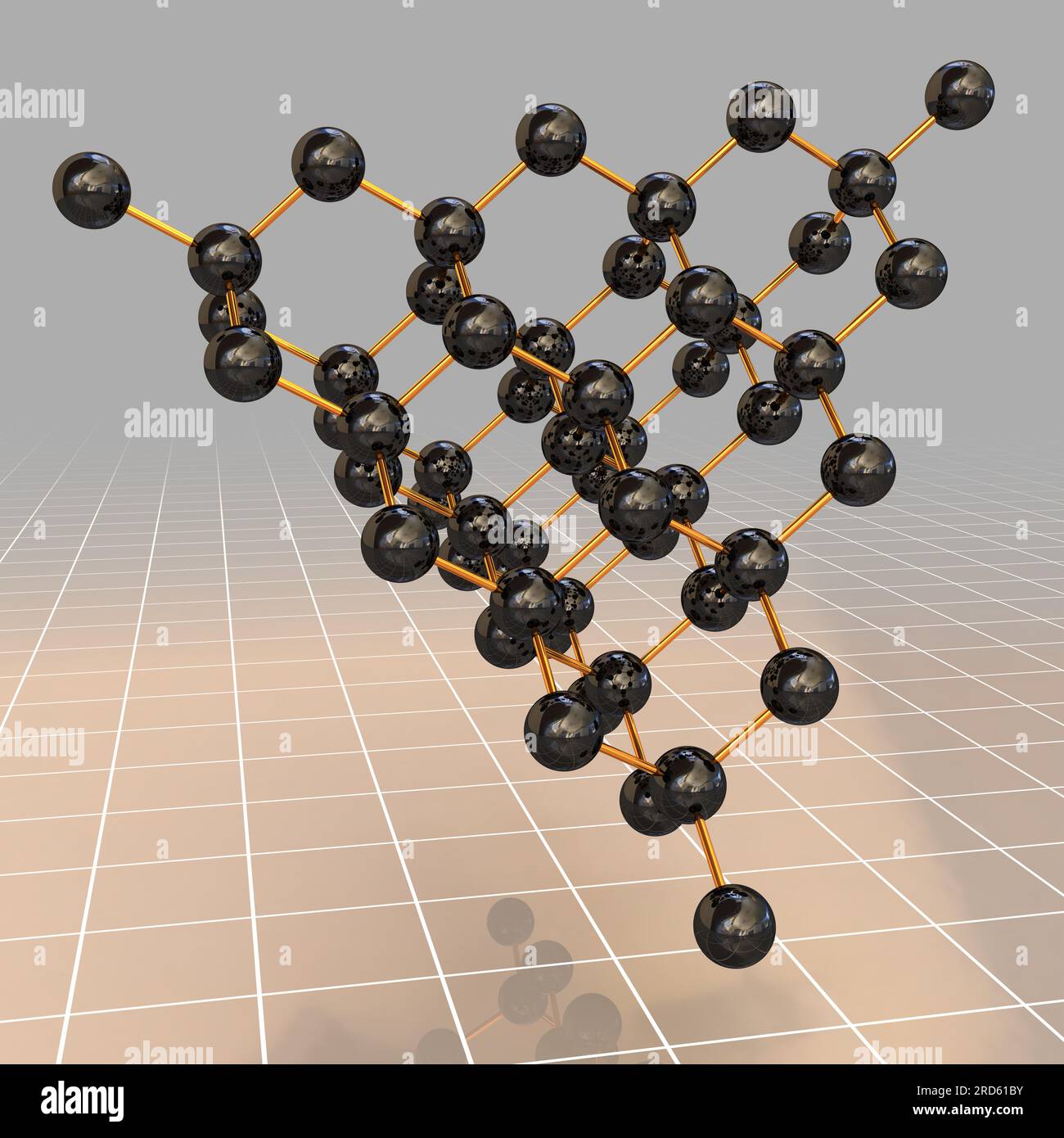 Diamond crystal structure, illustration Stock Photo - Alamy