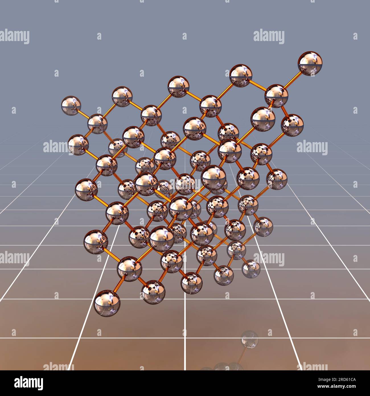Diamond crystal structure, illustration Stock Photo - Alamy