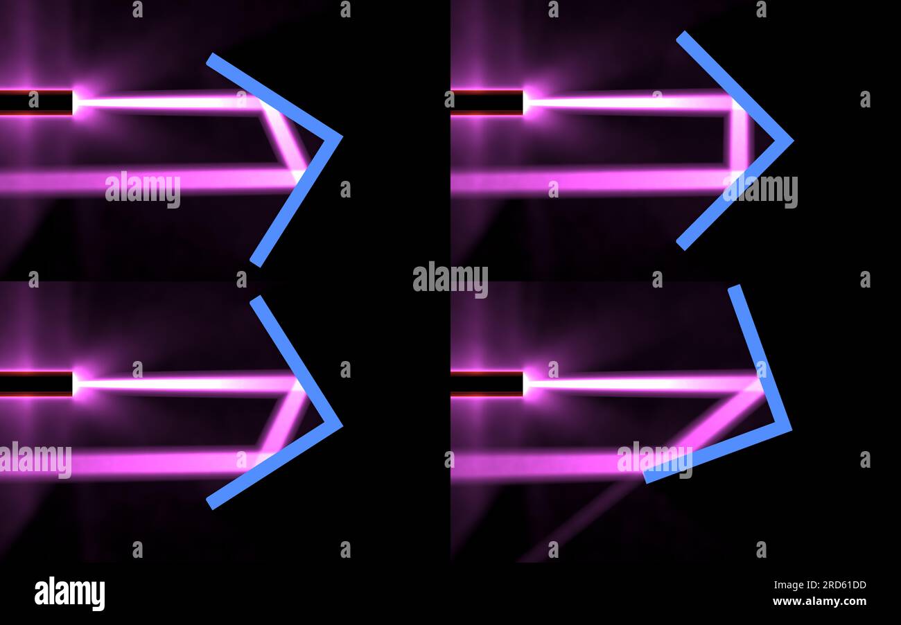 Retroreflector reflecting light, illustration Stock Photo - Alamy