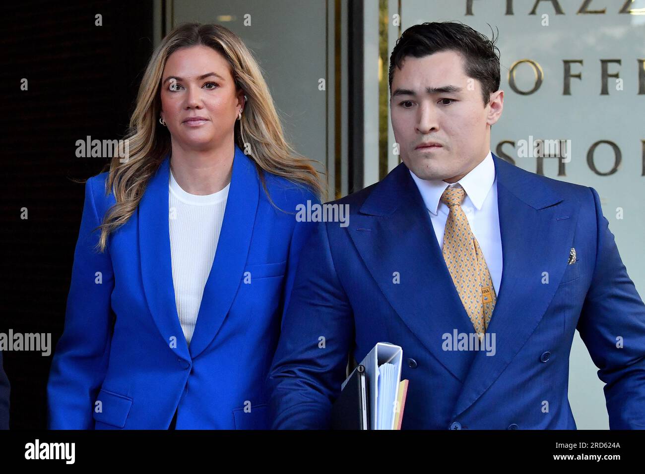 Sydney, Australia. 19th July, 2023. Ashley Ruscoe (left) departs the ...