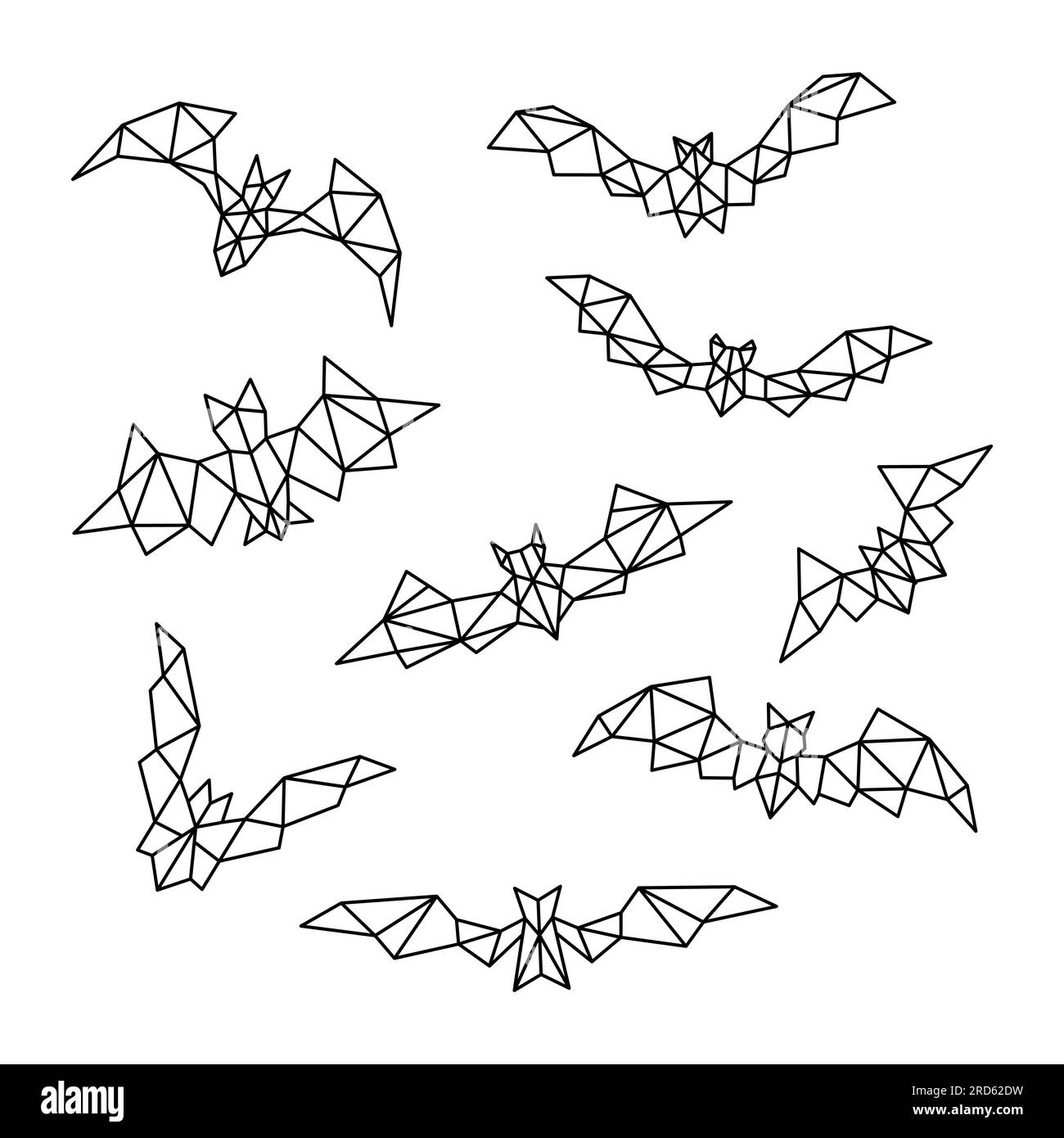 Bat polygon hi-res stock photography and images - Alamy