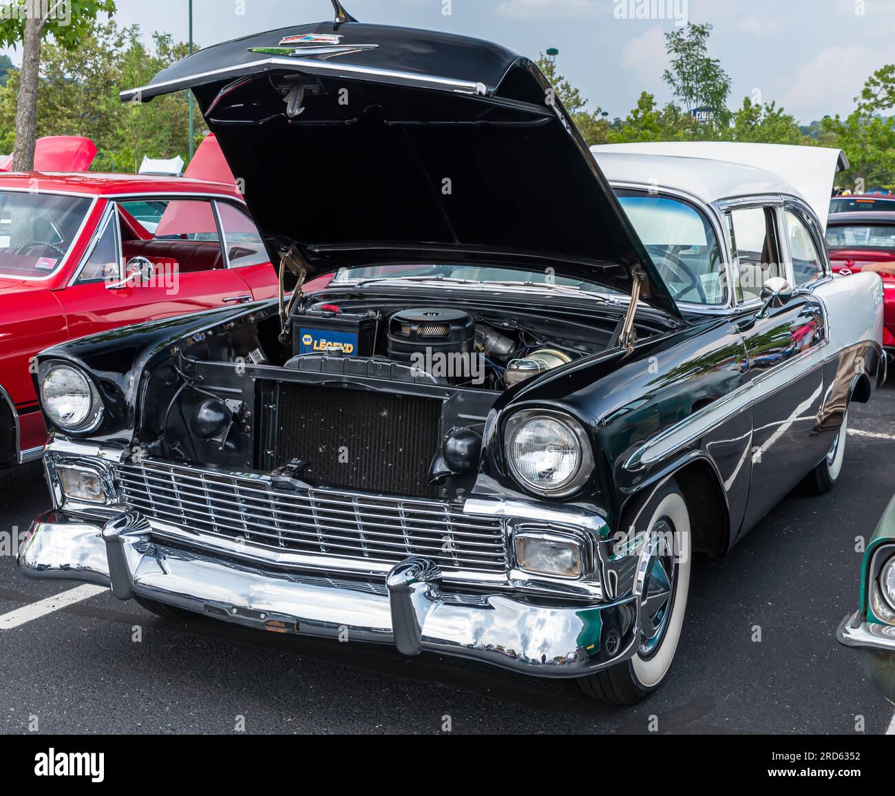 A two toned Chevrolet on display at a car show in Homestead ...