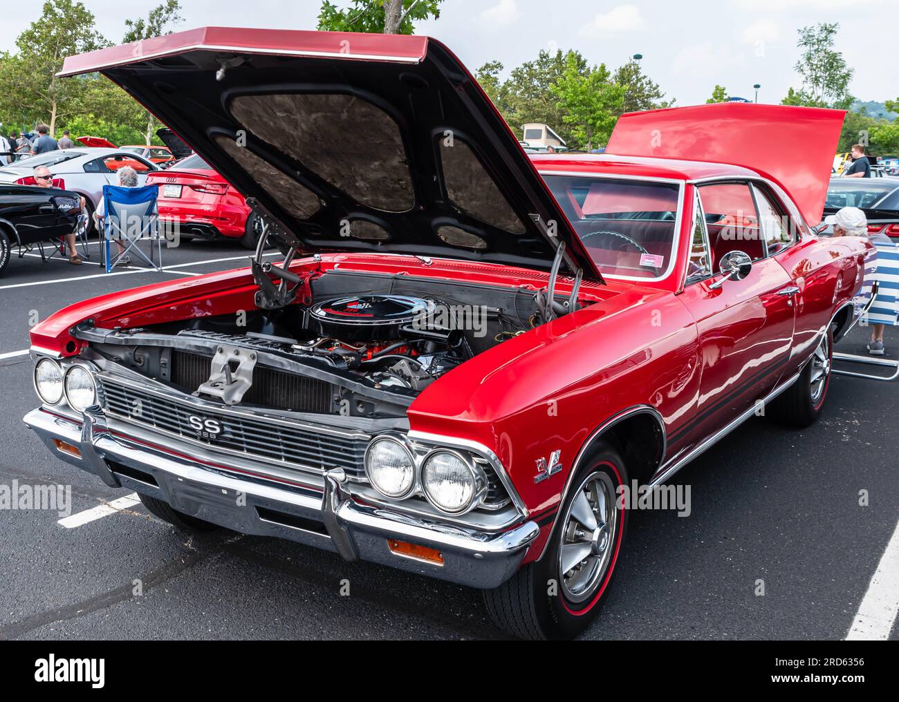 A Chevrolet SS 396 on display at a car show in Homestead, Pennsylvania ...