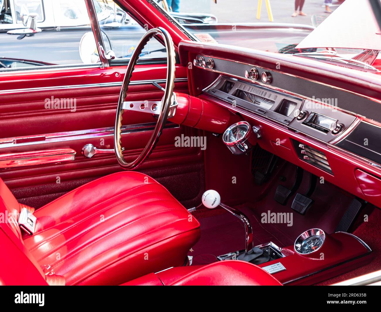 A Chevrolet SS 396 interior on display at a car show in Homestead ...