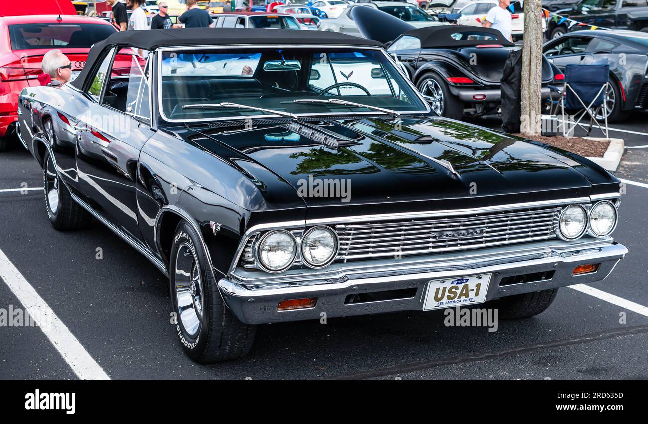 A 1967 Chevrolet Chevelle on display at a car show in Homestead ...