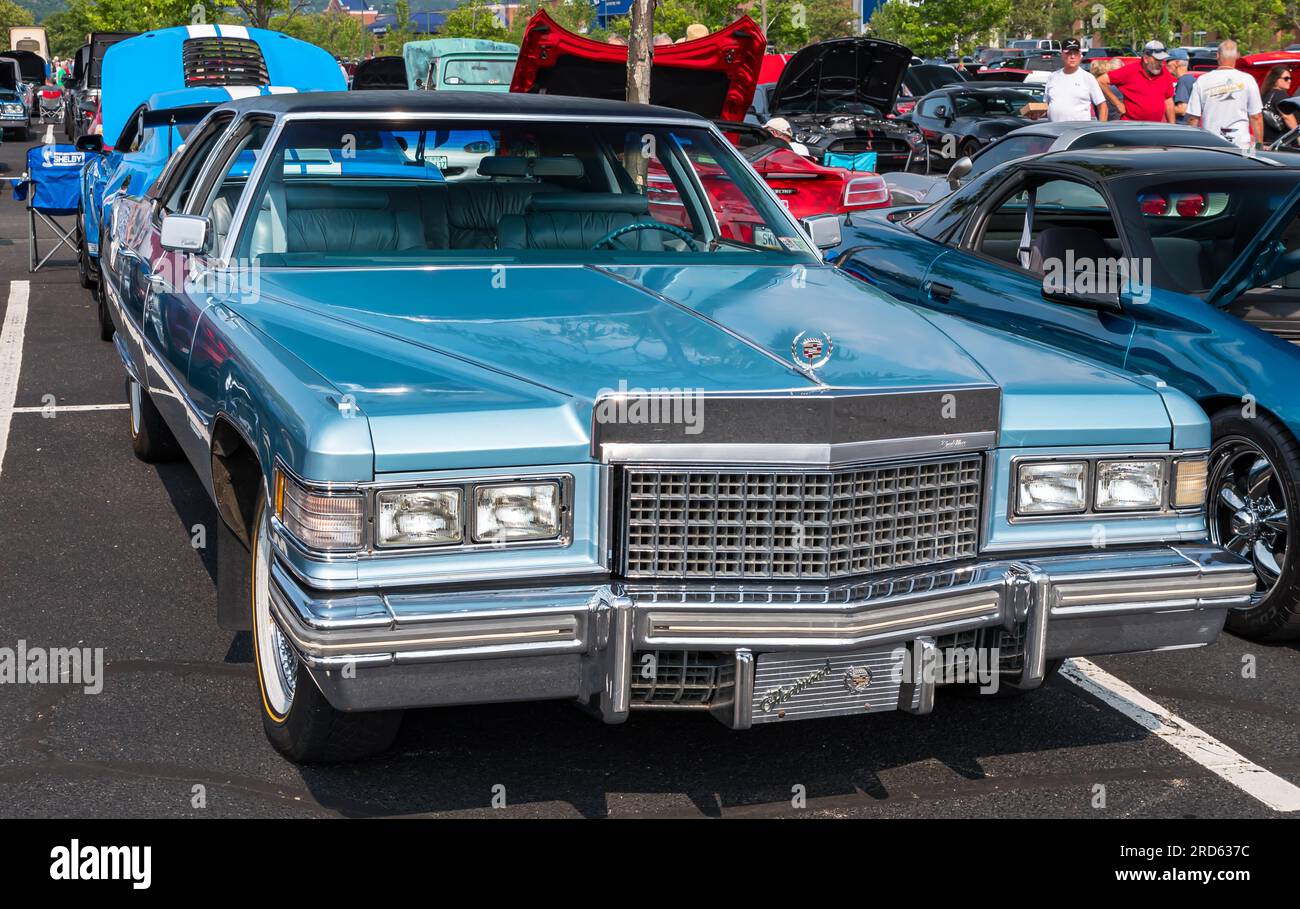A Cadillac Fleetwood is on display at a car show in Homestead ...