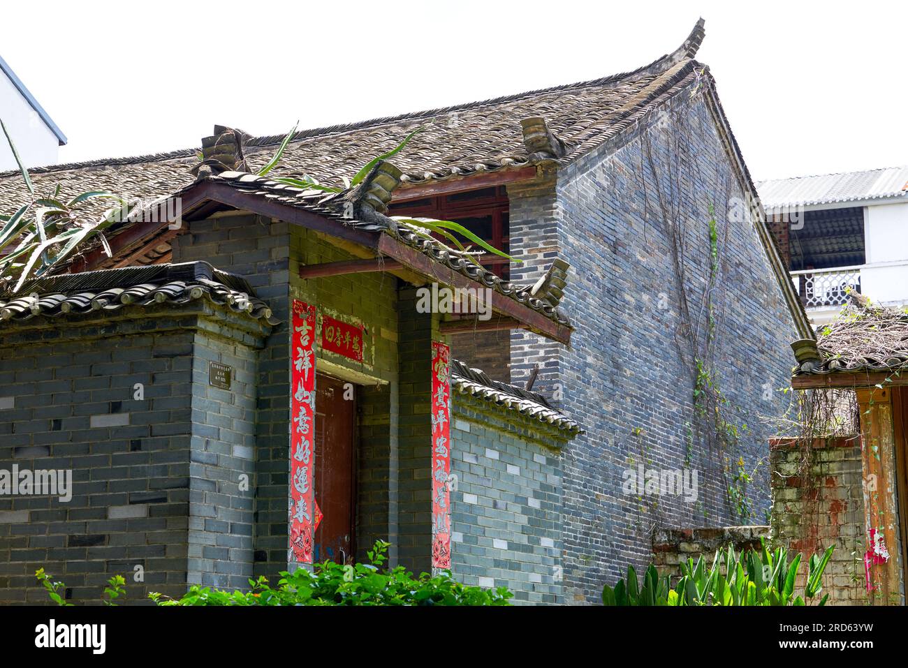 Ancient buildings and old houses in traditional Chinese countryside ...