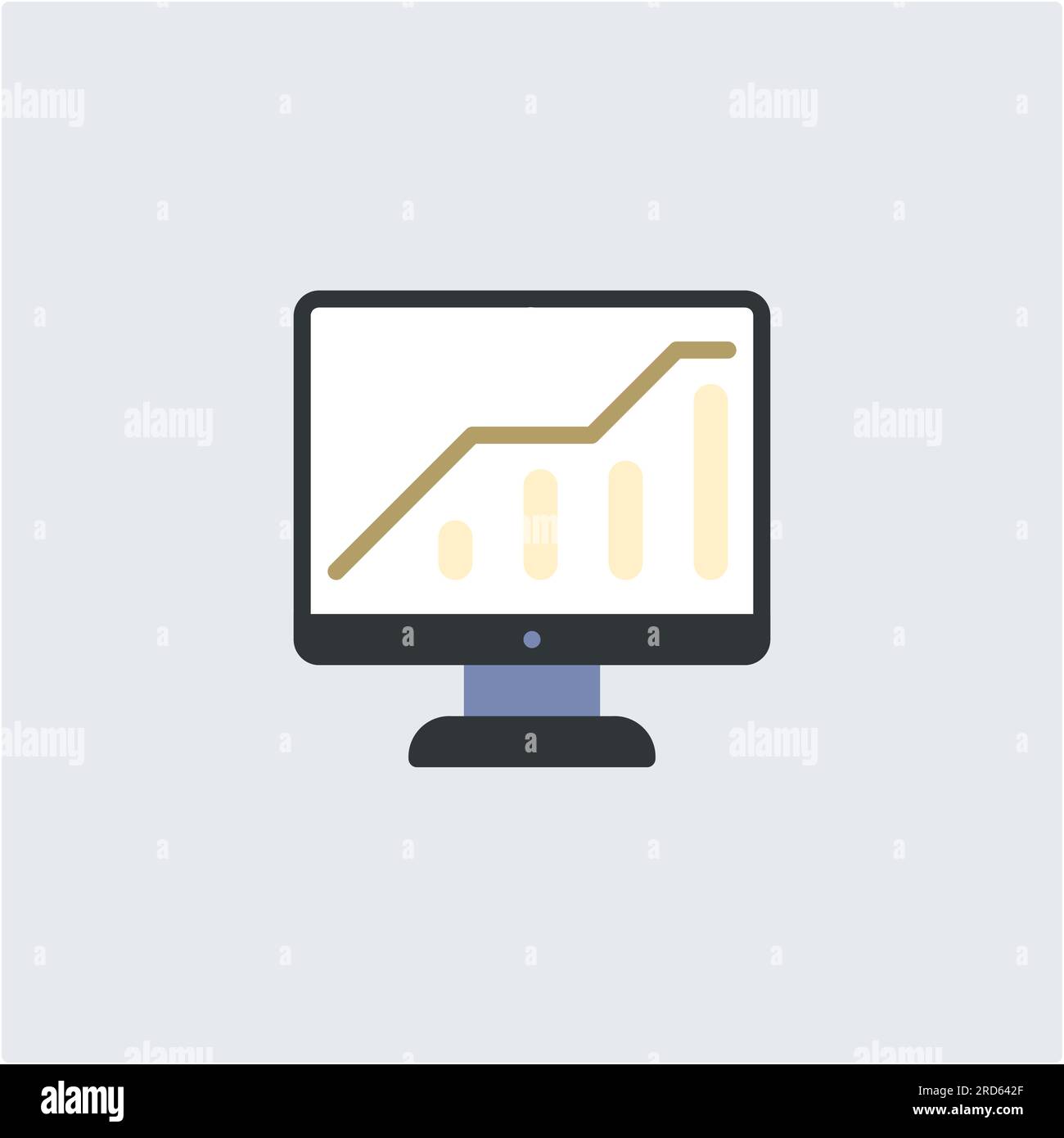 Analyzing Computer Monitor Statistics for Data Insights Stock Vector ... Analyzing Computer Monitor Statistics for Data Insights Stock Vector ...