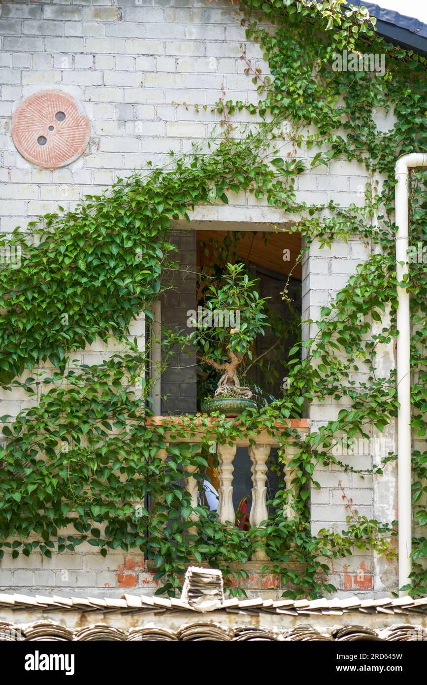 Ancient buildings and old houses in traditional Chinese countryside ...