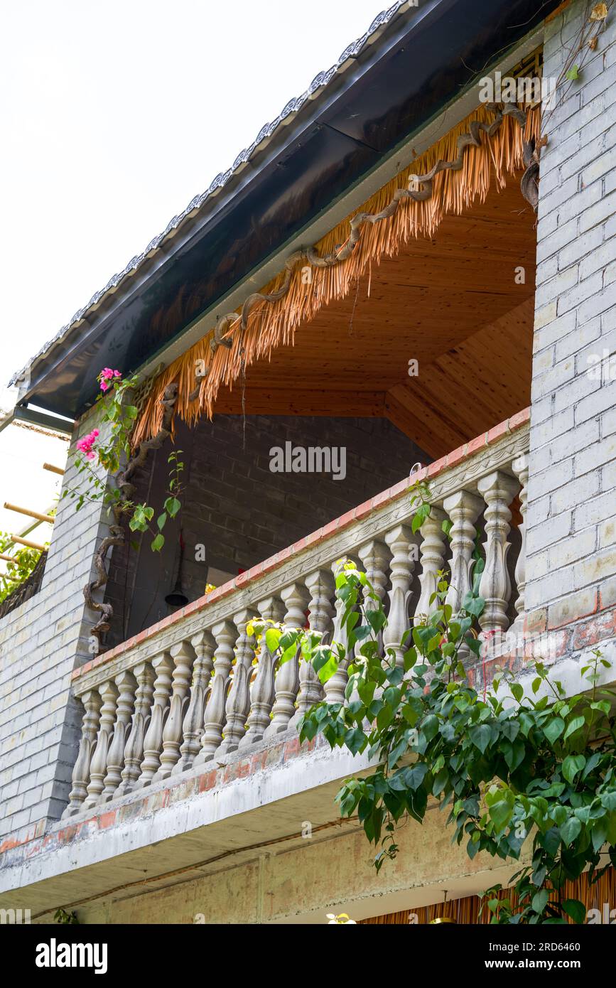 Ancient buildings and old houses in traditional Chinese countryside ...