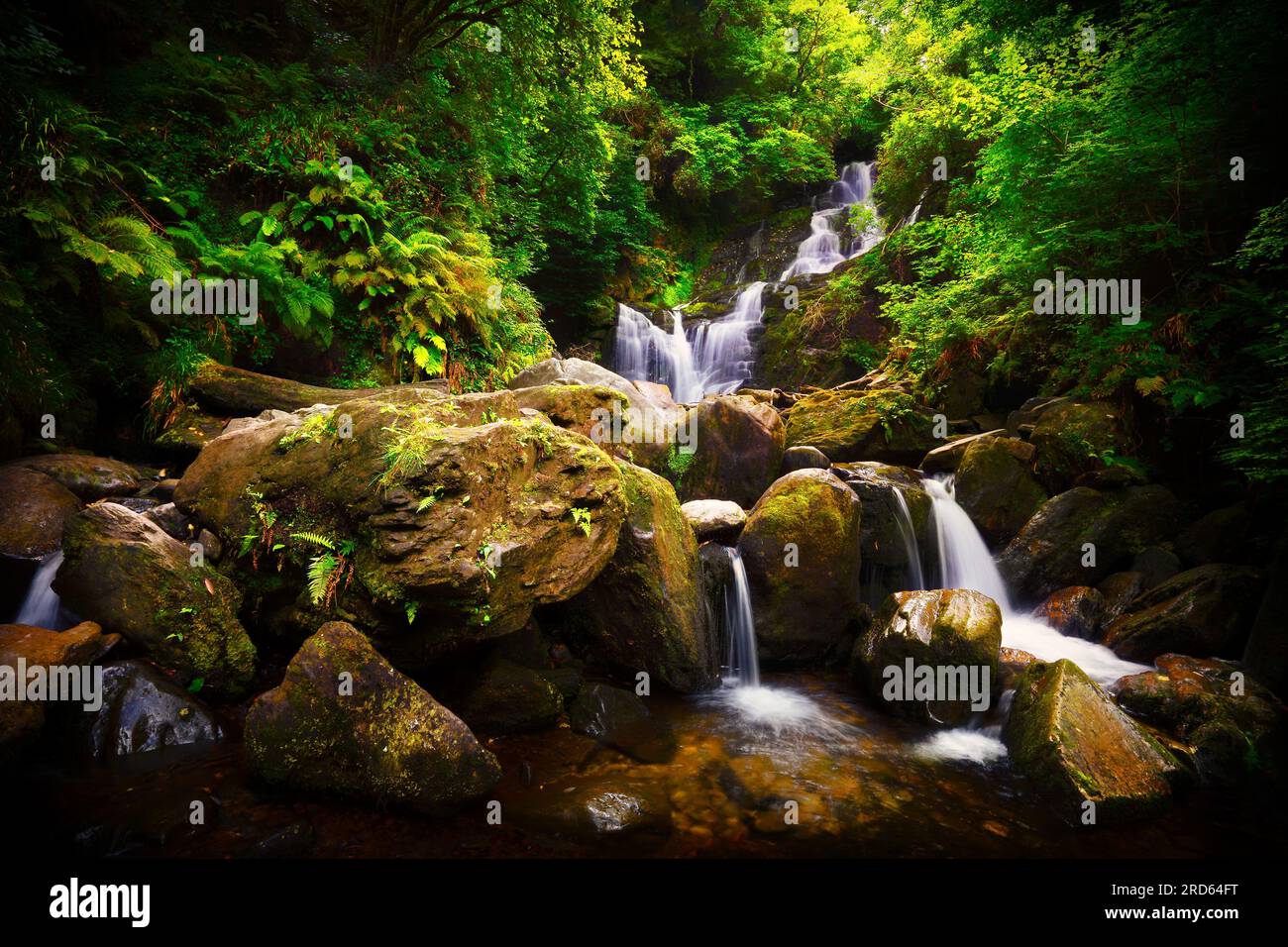 Torc waterfall in Killarney National Park Ireland Stock Photo - Alamy