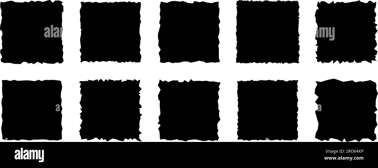 Torn paper edge square Cut Out Stock Images & Pictures - Alamy