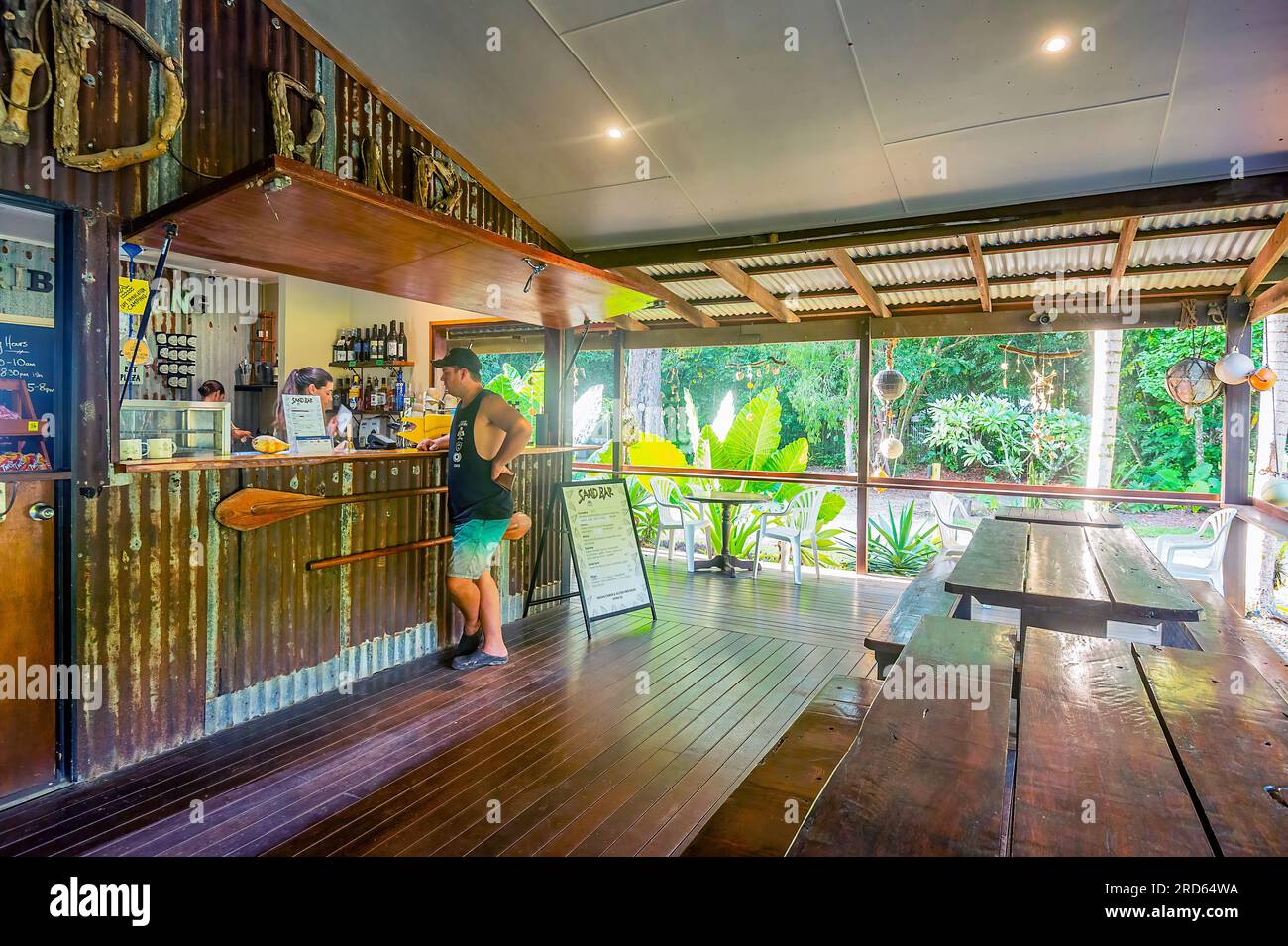 Bar at the Cape Trib Camping in Daintree National Park, a popular ...