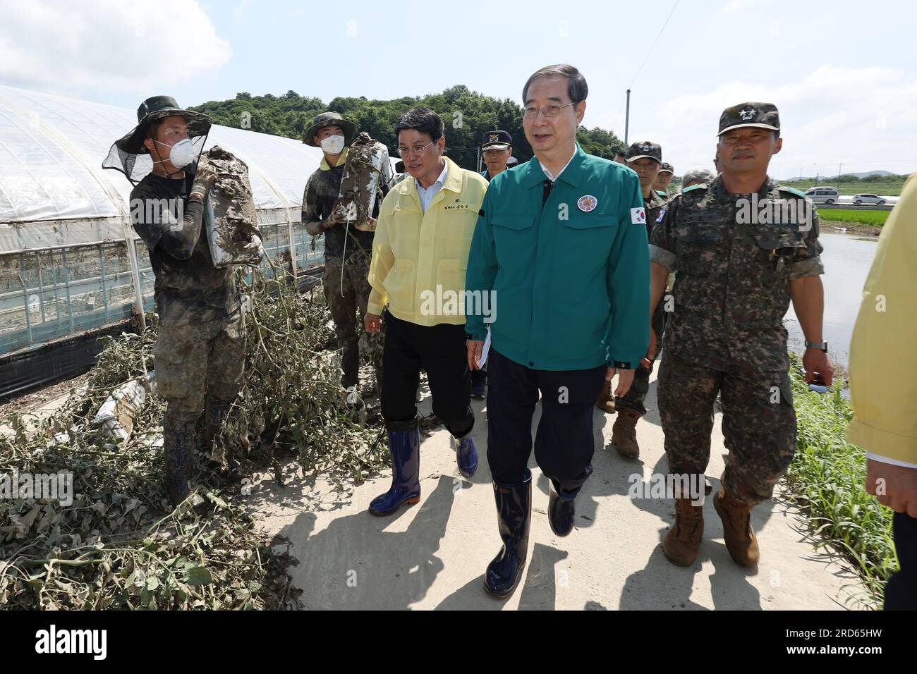 19th July, 2023. PM visits flood-hit area Prime Minister Han Duck-soo ...