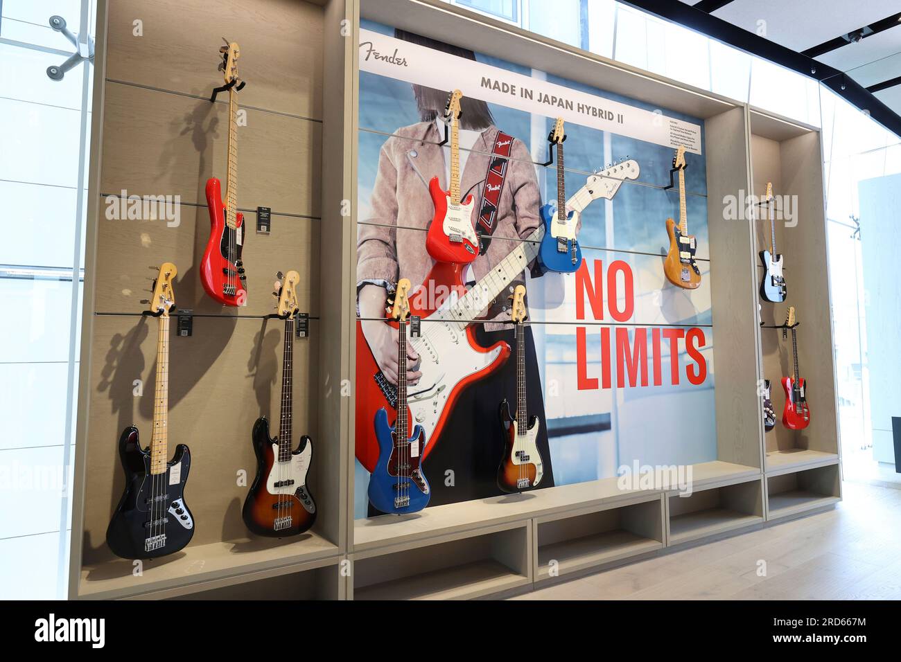 A photo shows FENDER FLAGSHIP TOKYO in Shibuya Ward, Tokyo on July 19 ...