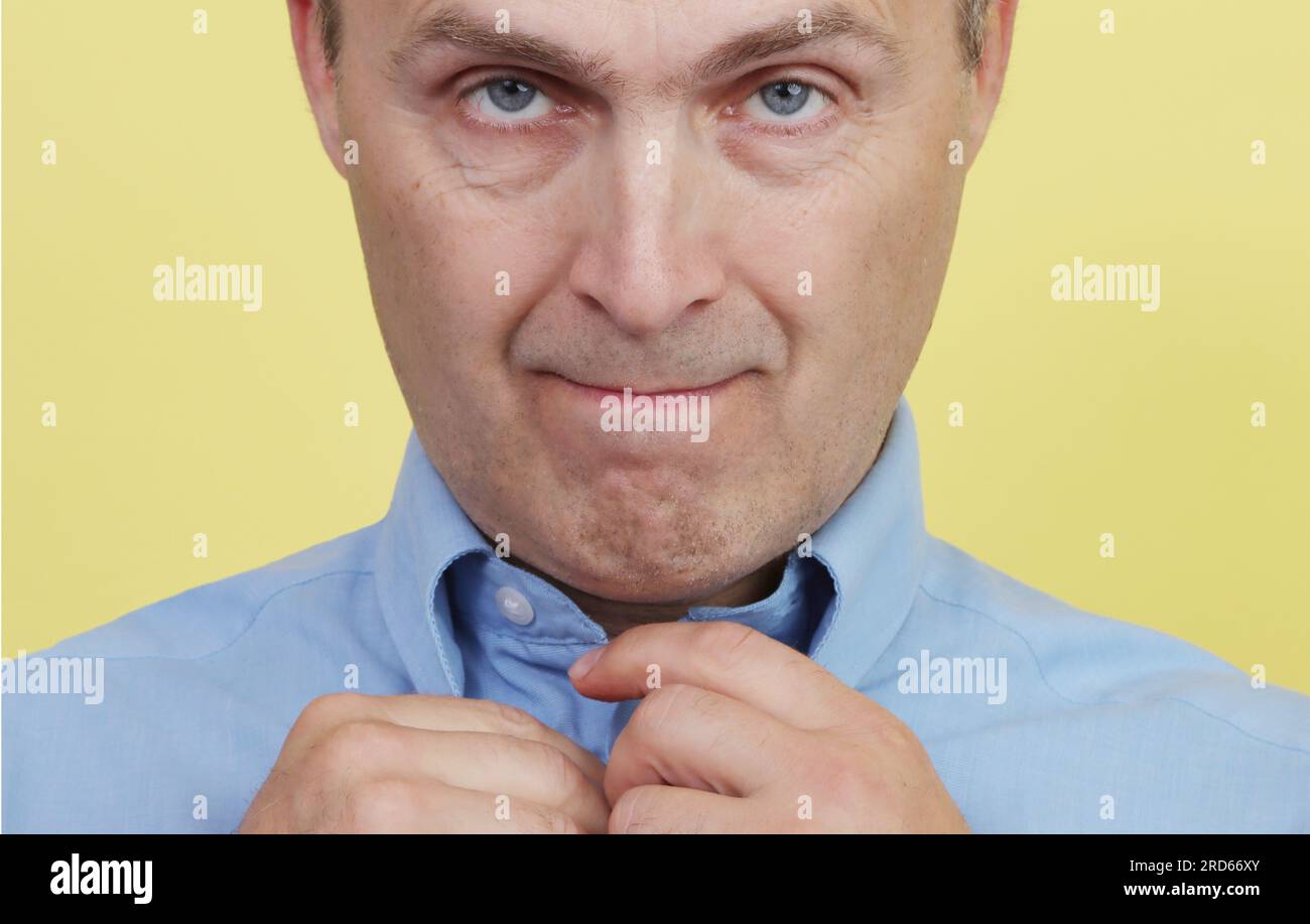 Hands buttoning a white shirt hi-res stock photography and images - Alamy