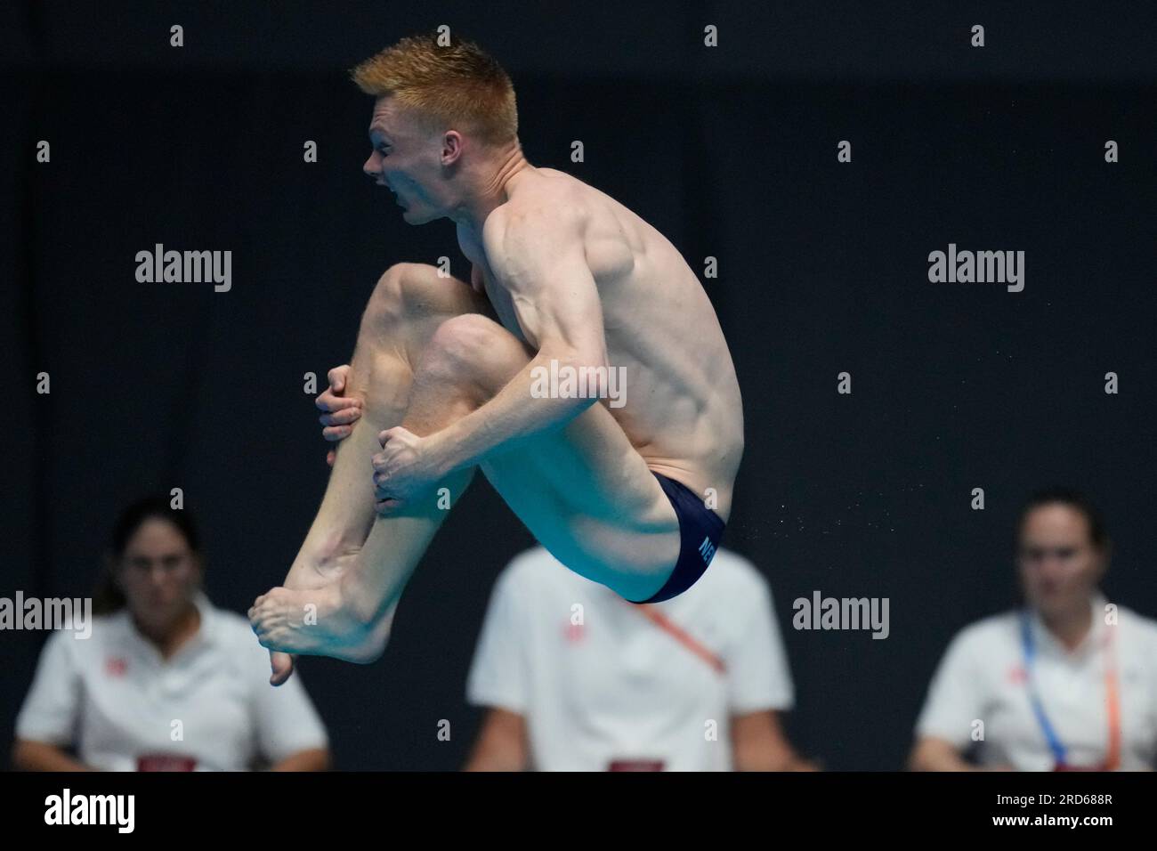 Liam Stone of New Zealand competes in the Men's diving 3m Springboard ...