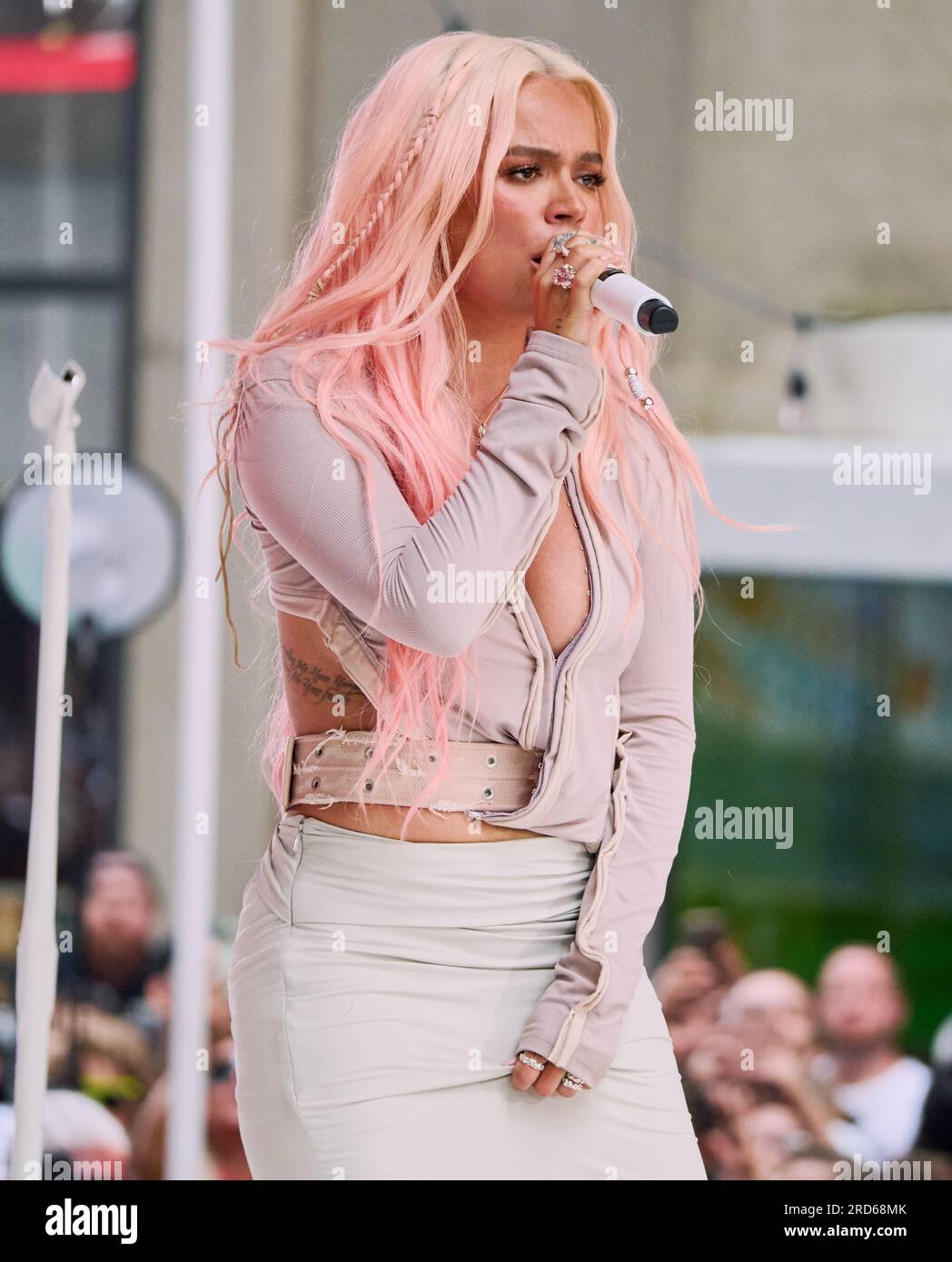 NEW YORK, NY, USA - JUNE 30, 2023: Karol G Performs on NBC's "Today" Show Concert Series at ...