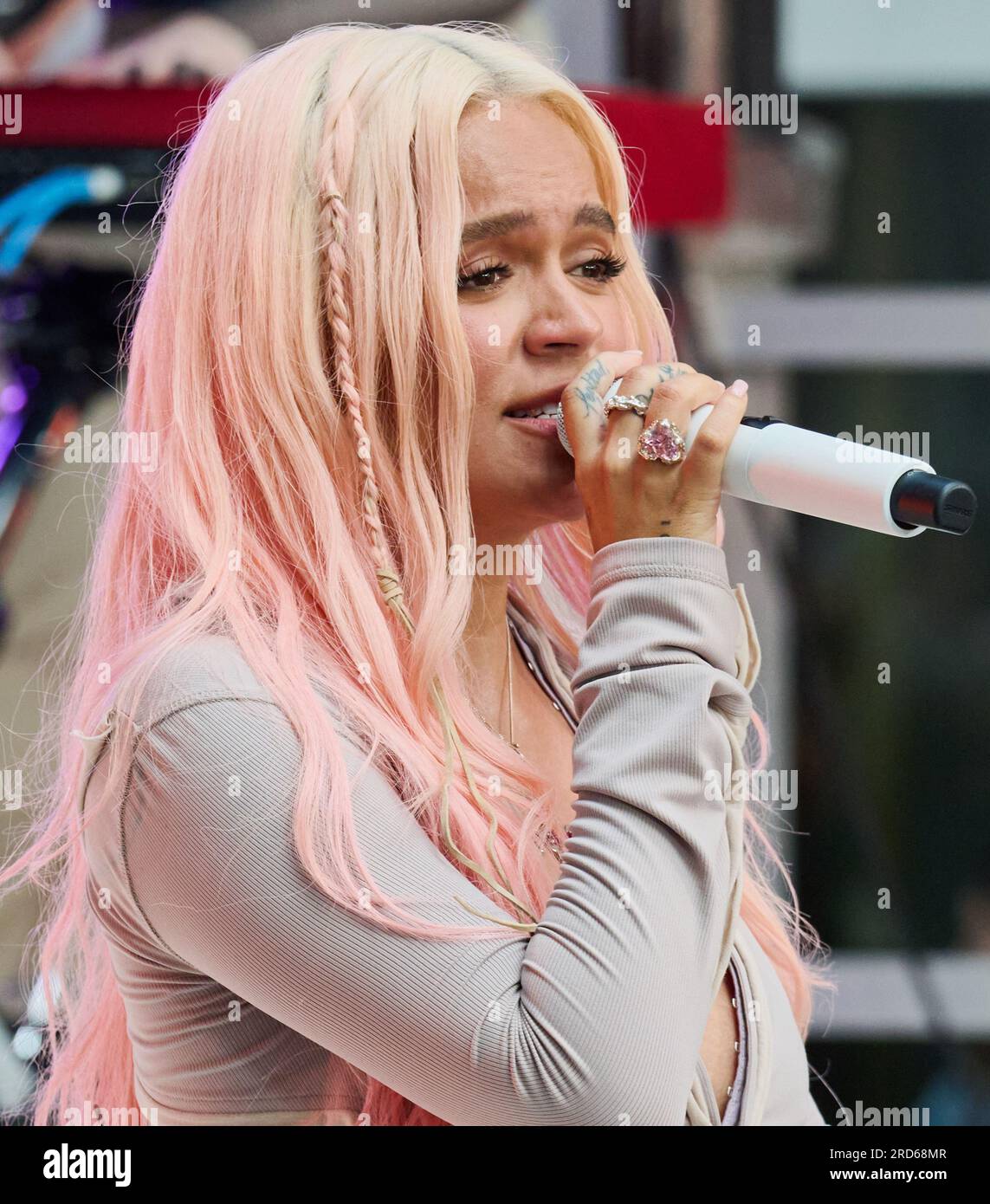 NEW YORK, NY, USA - JUNE 30, 2023: Karol G Performs on NBC's "Today ...