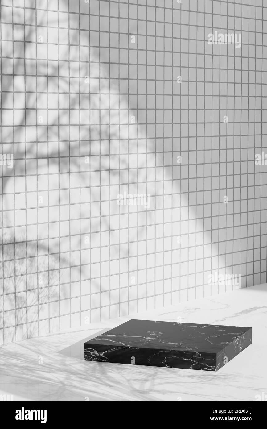 Simple monotone background with vases, tree shadows and natural light ...
