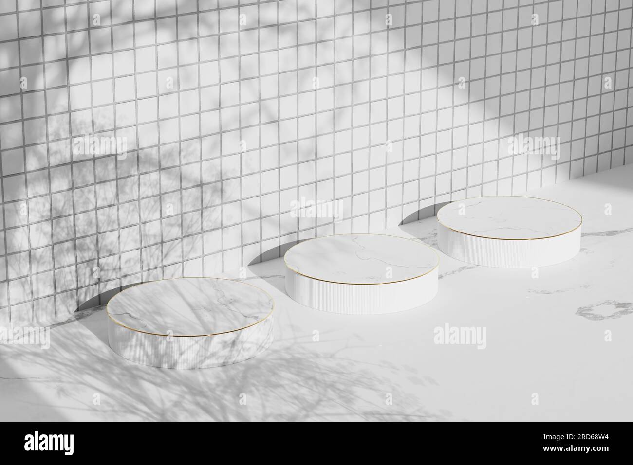 Simple monotone background with vases, tree shadows and natural light ...