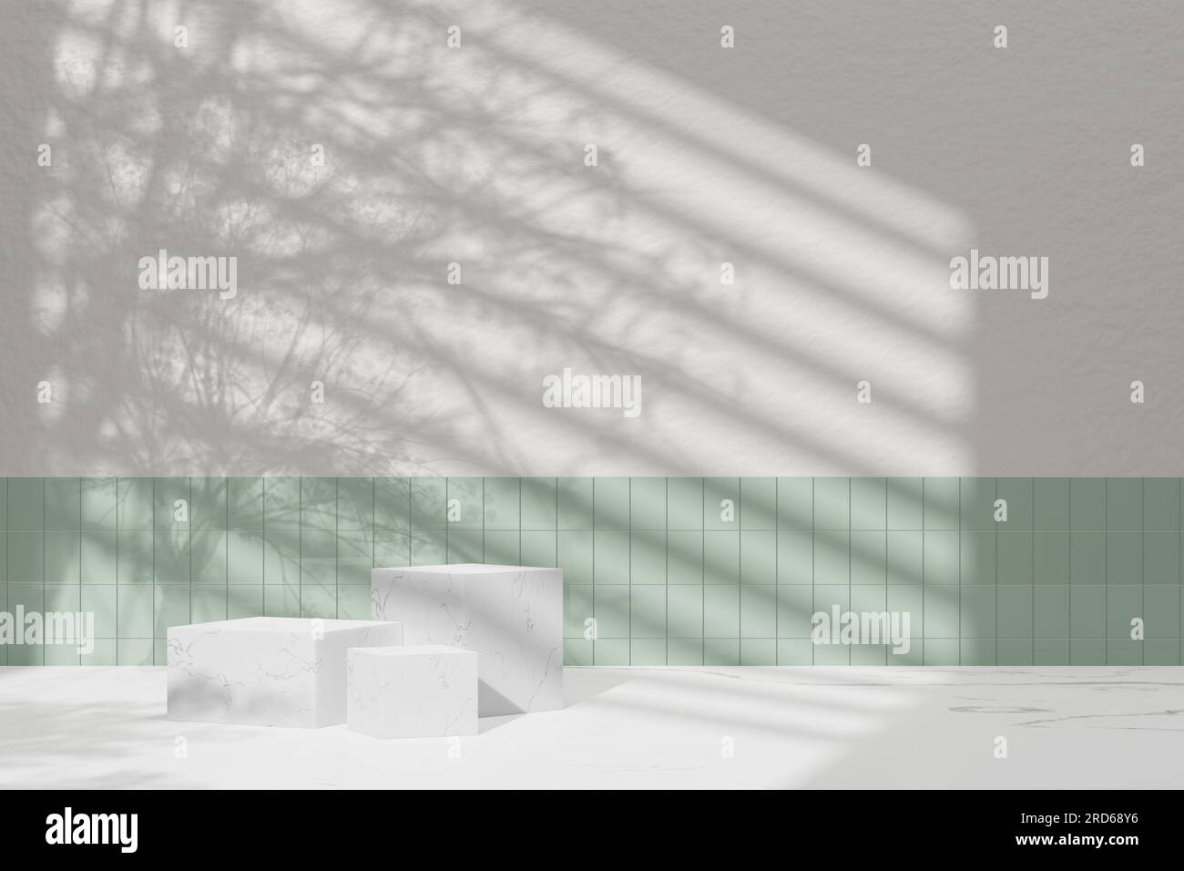 Simple monotone background with vases, tree shadows and natural light ...