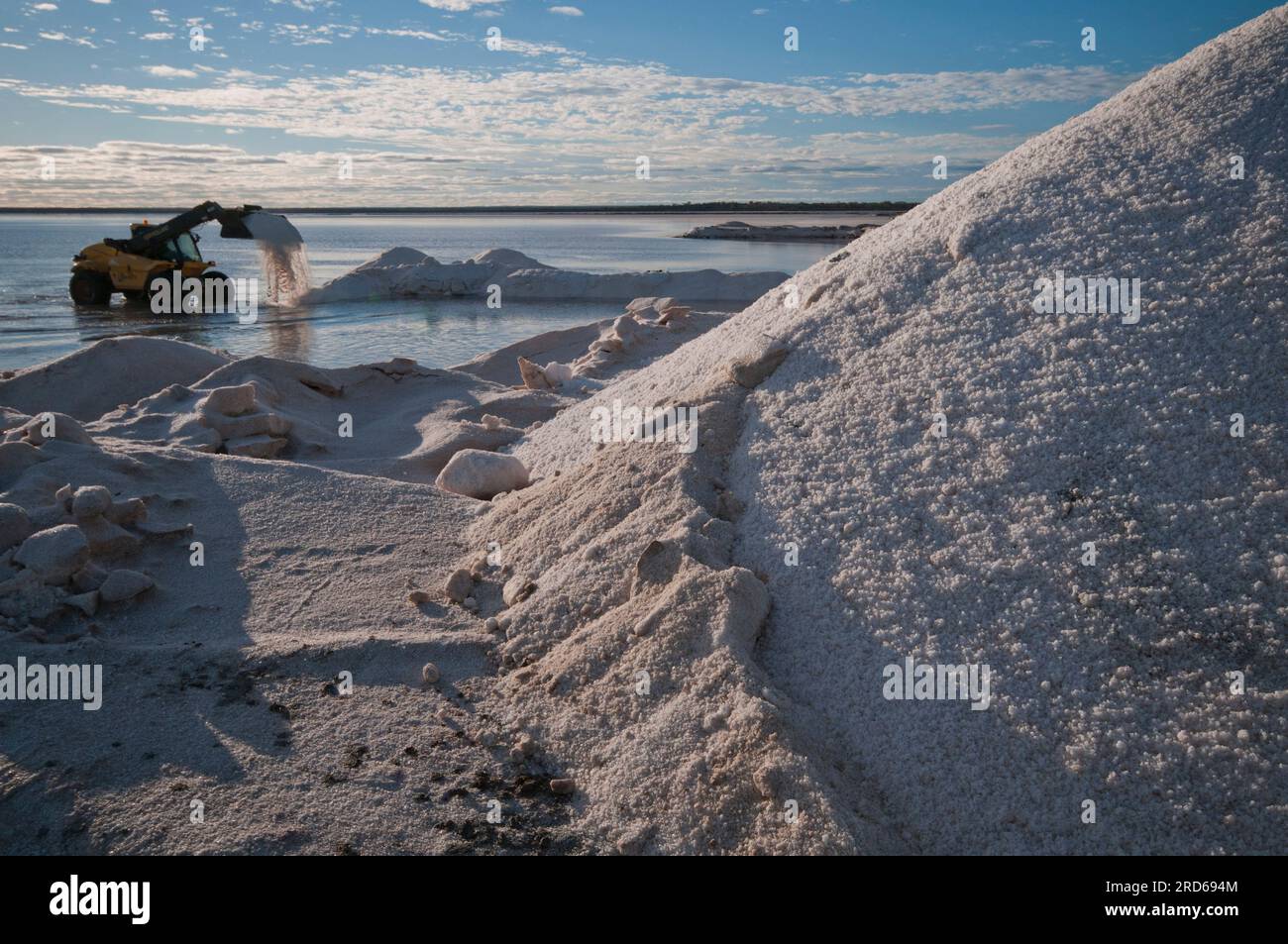 Salt harvesting, near Koolyanobbing, Western Australia Stock Photo - Alamy