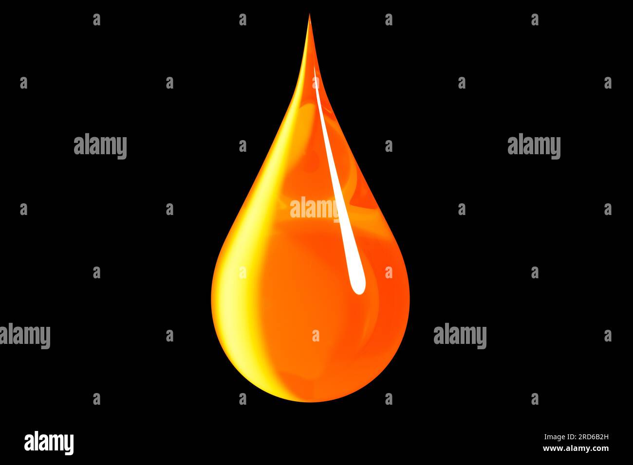 oil drop. Cooking oil drop isolated on black background. Honey, serum ...