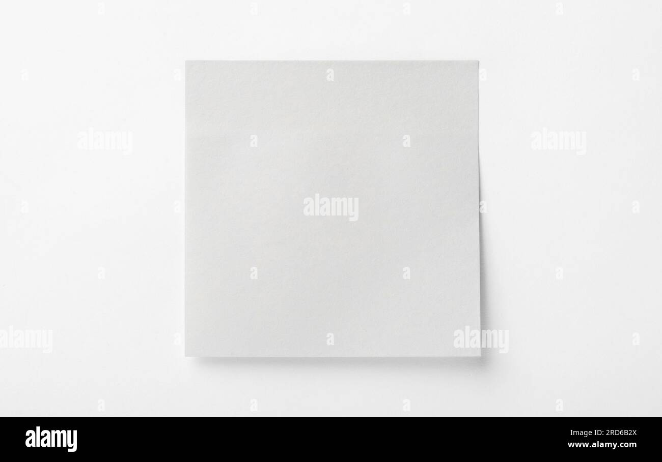 blank white sticky notes on white background. Discussing business ...