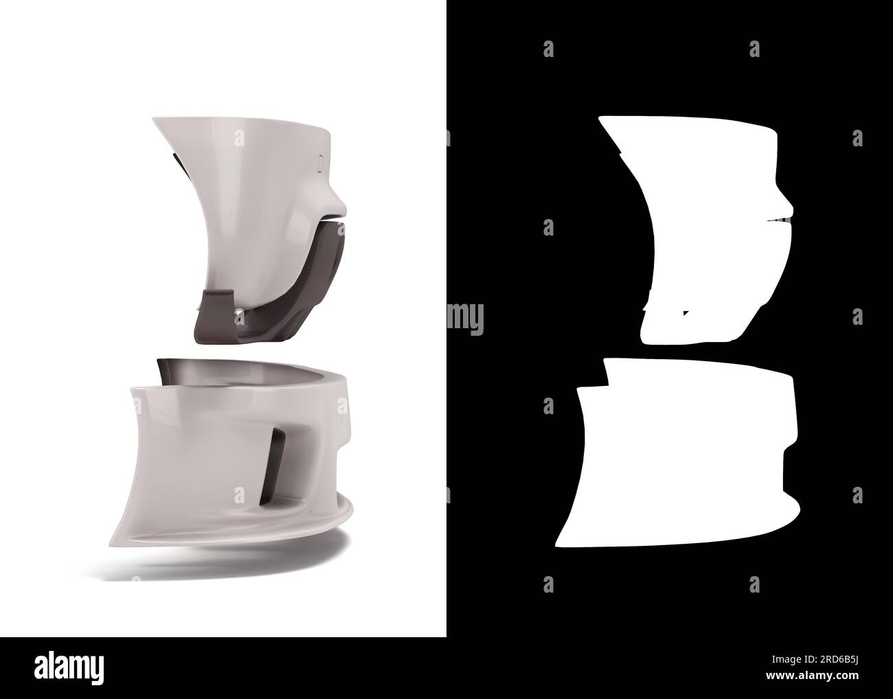 Sport car custom upgrade kit set of details for body bumpers left view ...