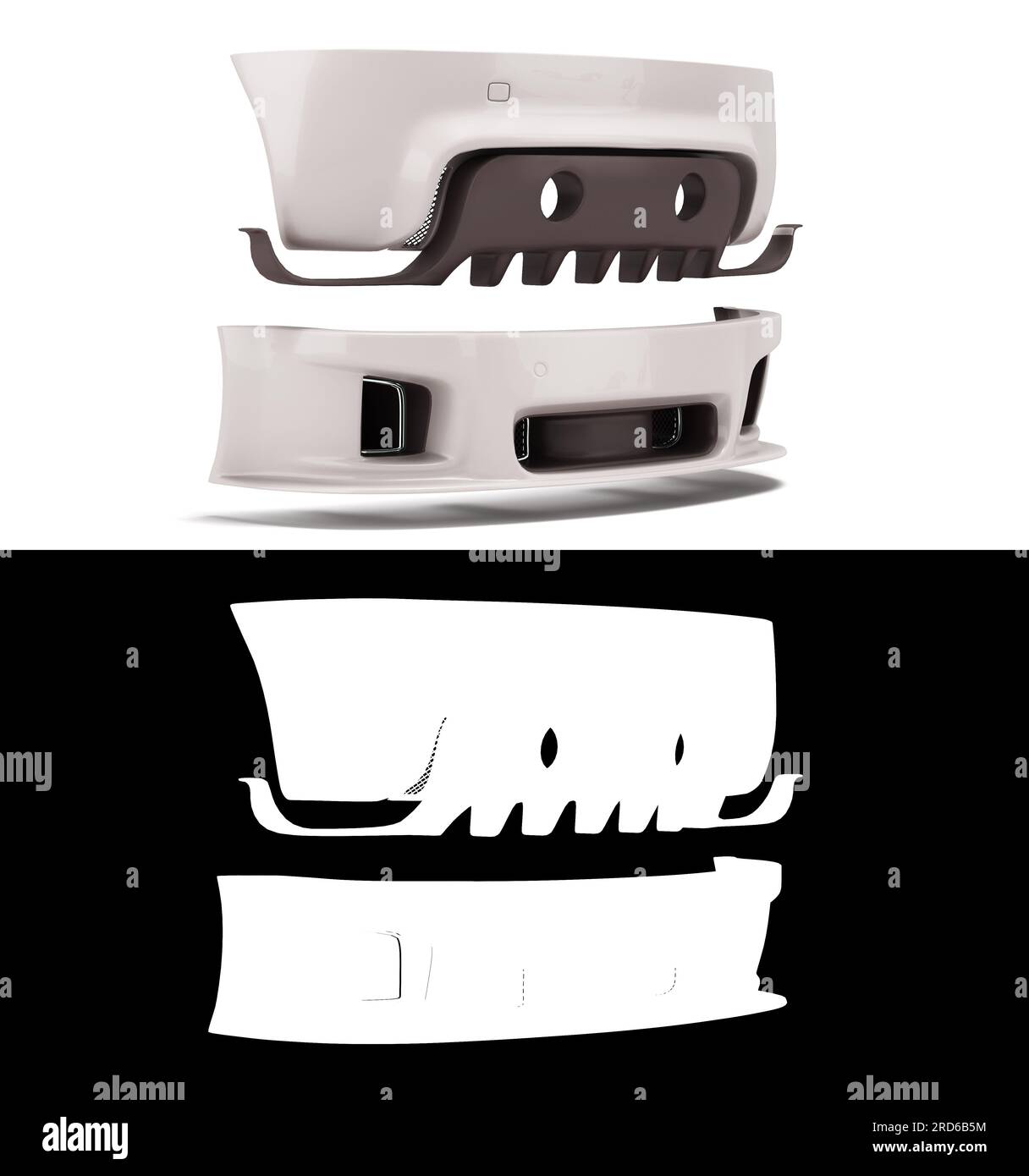 Sport car custom upgrade kit set of details for body bumpers ...