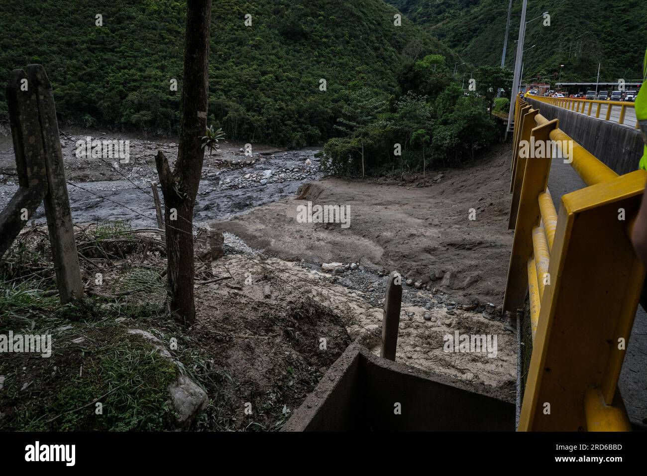 Bogota, Colombia. 18th July, 2023. Heavy amounts of debree and dirt ...