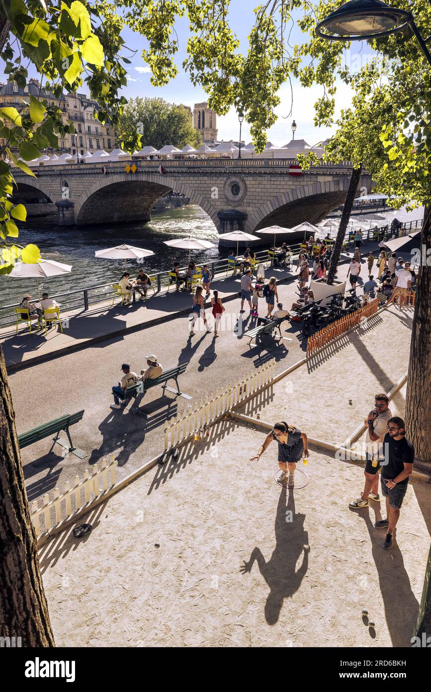 FRANCE. PARIS (75) 4TH DISTRICT. PARIS BEACHES 2023 ON THE QUAYS OF THE ...