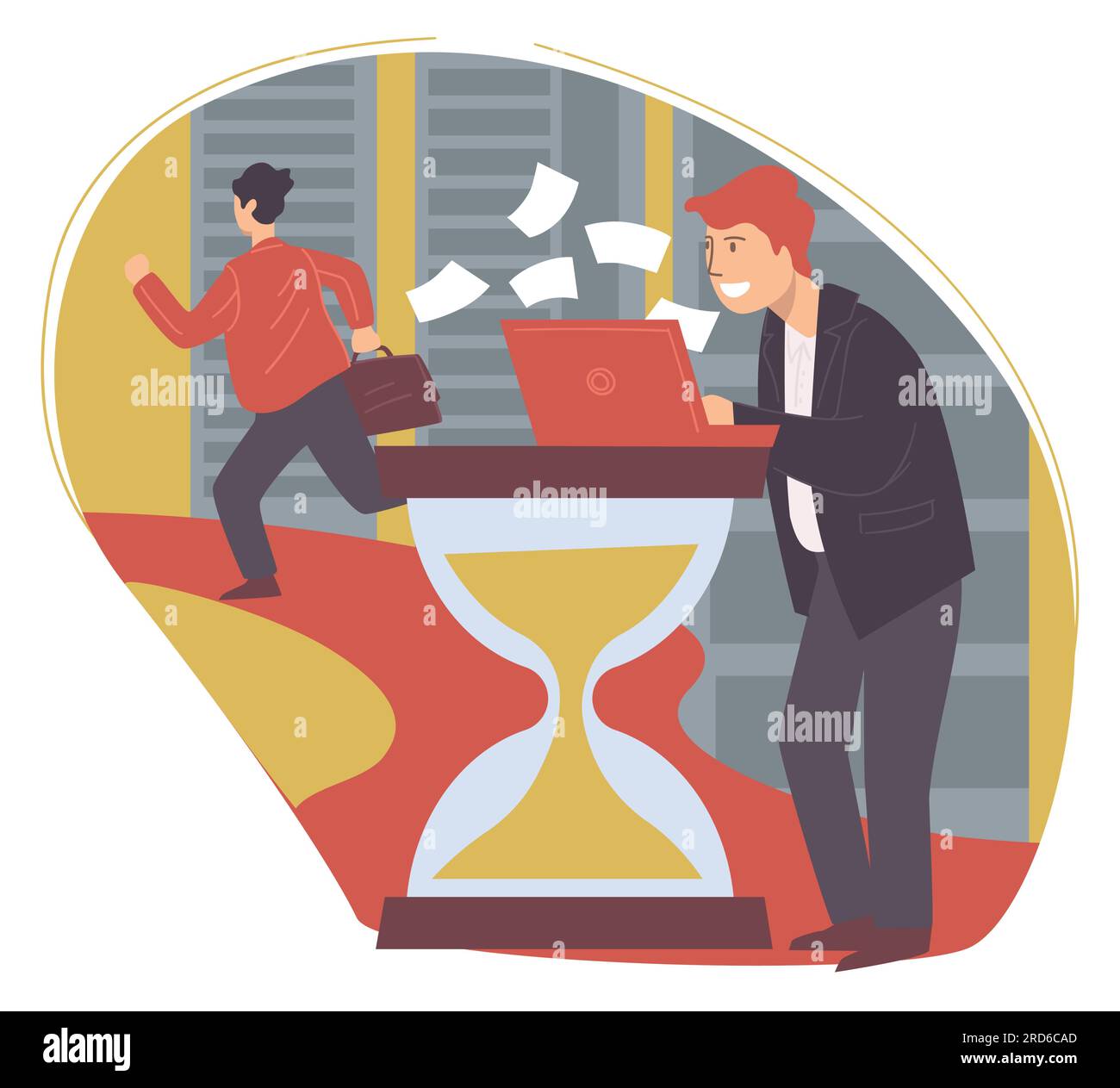 Time management and deadlines set by boss vector Stock Vector Image ...