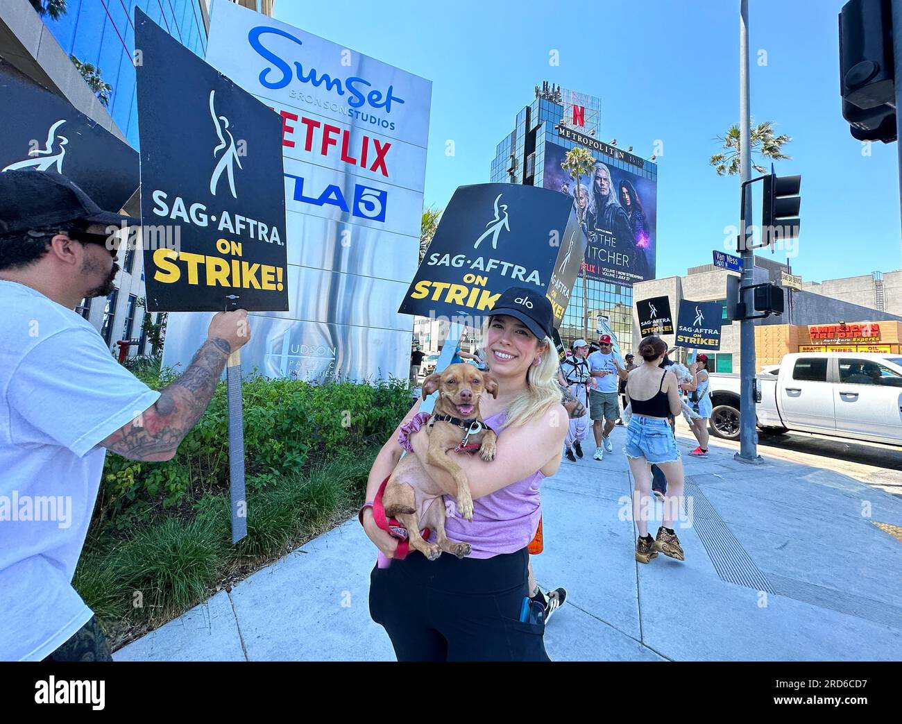 Hollywood, California, U.S.A. 18th July, 2023. SAG-AFTRA sign, Netflix ...