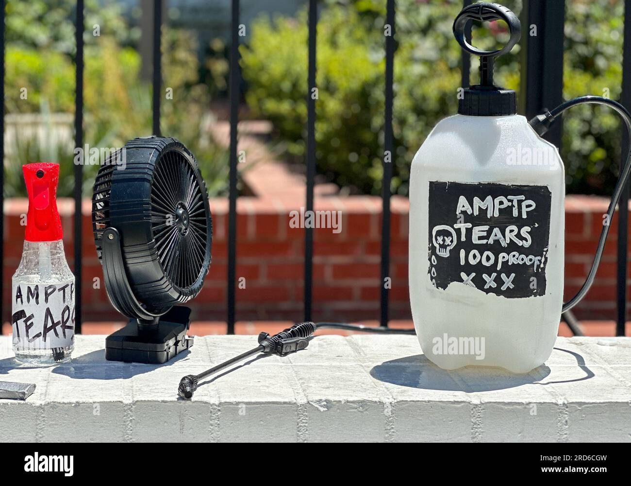 Hollywood, California, U.S.A. 18th July, 2023. Spray bottles filled ...