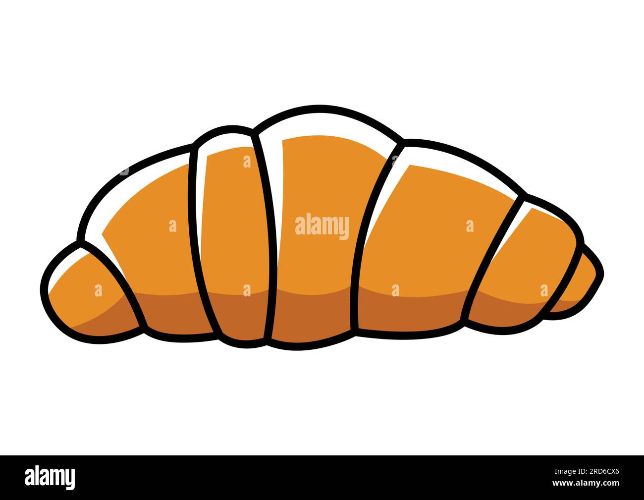 Simple graphic of a croissant isolated on white Stock Vector Image ...