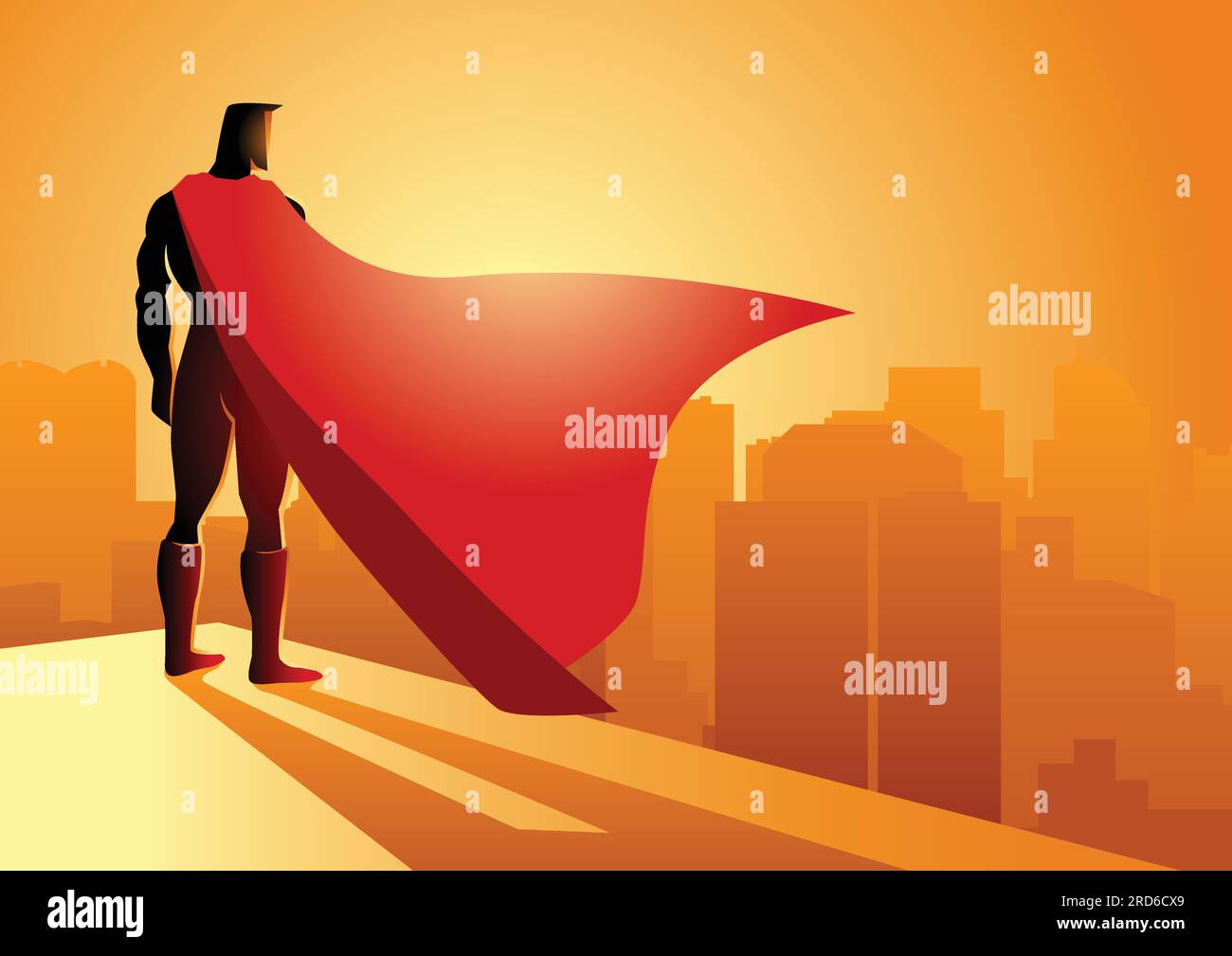 Man on top building Stock Vector Images - Alamy