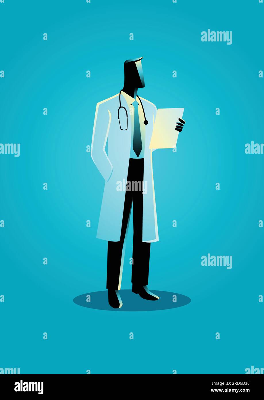 Graphic vector illustration of a doctor. Profession, occupation icon ...