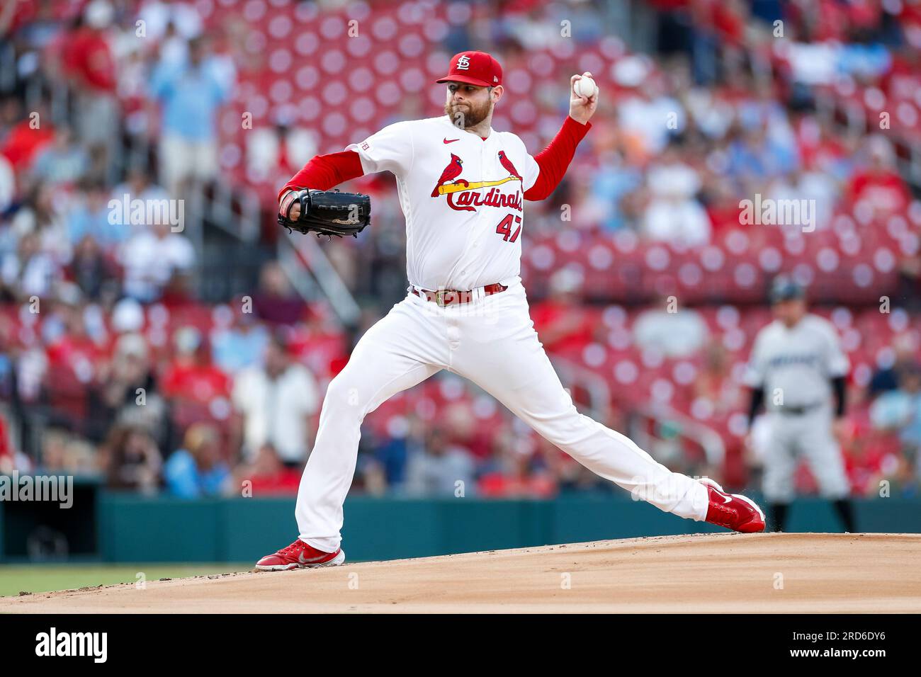 St. Louis Cardinals starting pitcher Jordan Montgomery (47) throws to ...