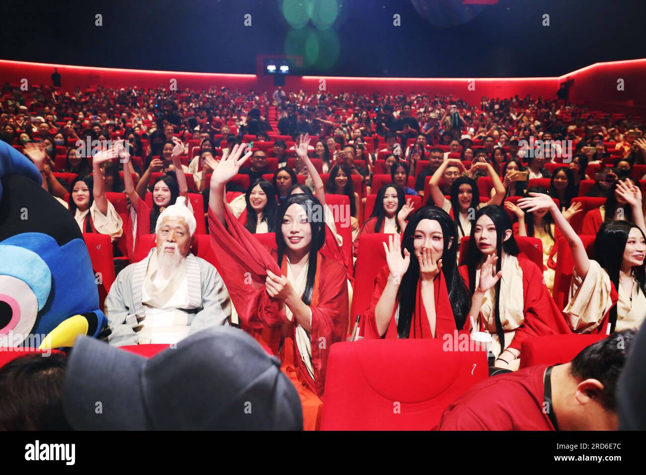 SHANGHAI, CHINA - JULY 18, 2023 - Bilibili cosplayers attends the Movie Creation of The Gods I ...