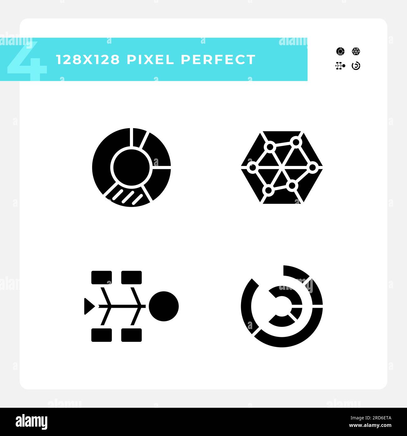 Competitor analysis black glyph icons set on white space Stock Vector ...