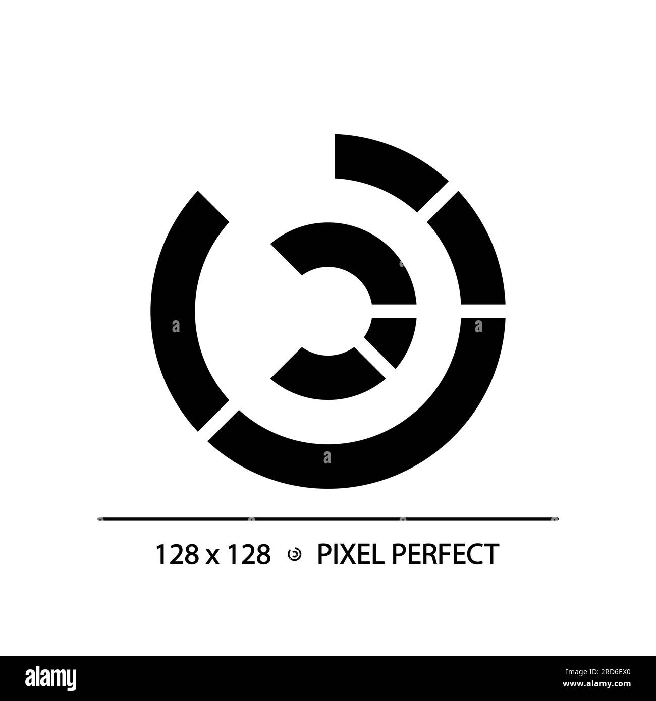 Radial chart black glyph icon Stock Vector Image & Art - Alamy