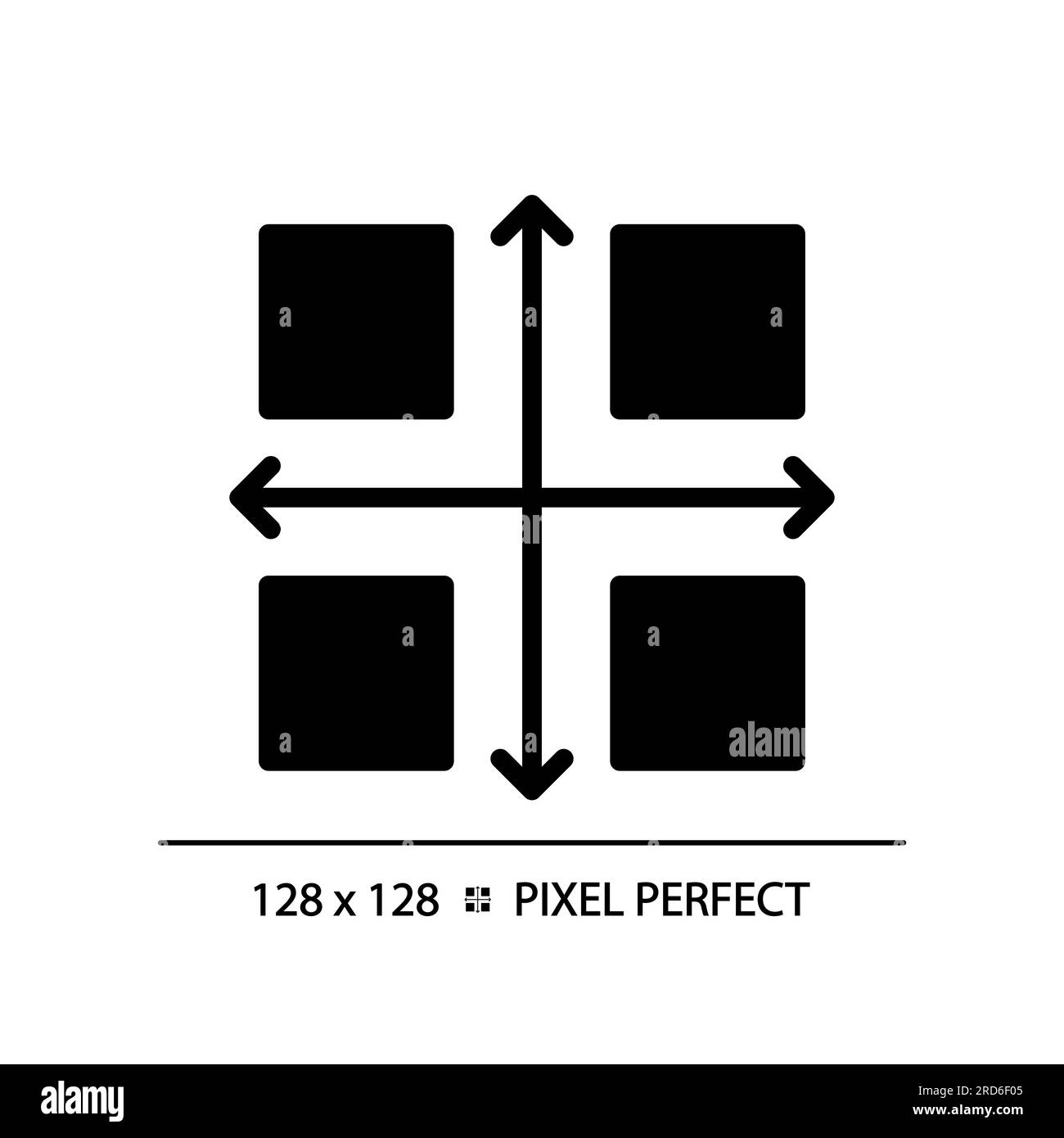 Matrix chart black glyph icon Stock Vector Image & Art - Alamy