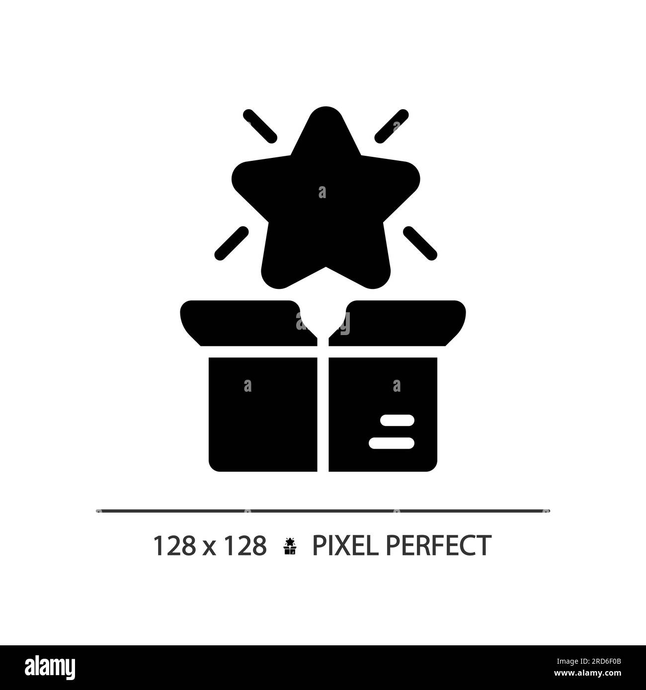 2D star over box solid icon Stock Vector Image & Art - Alamy